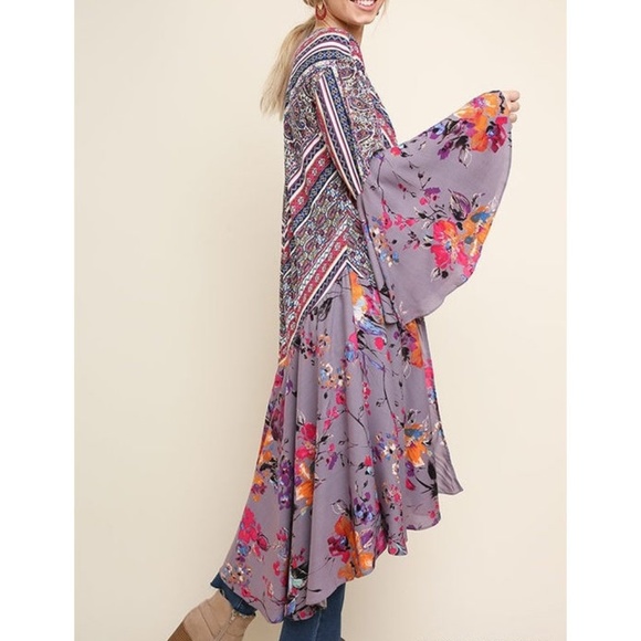 Umgee | Tops | Umgee Boho Hippie Kimono Cardigan Duster Tunic Top ...